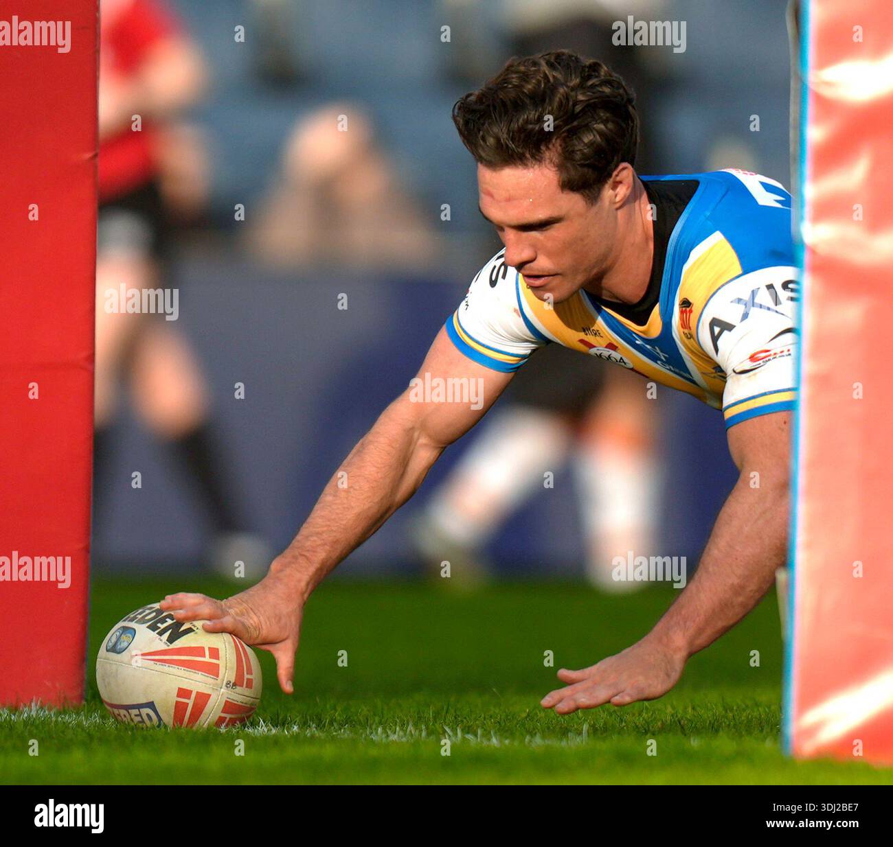 Leeds Rhinos' Brodie Croft scores his third try during the Cameron ...