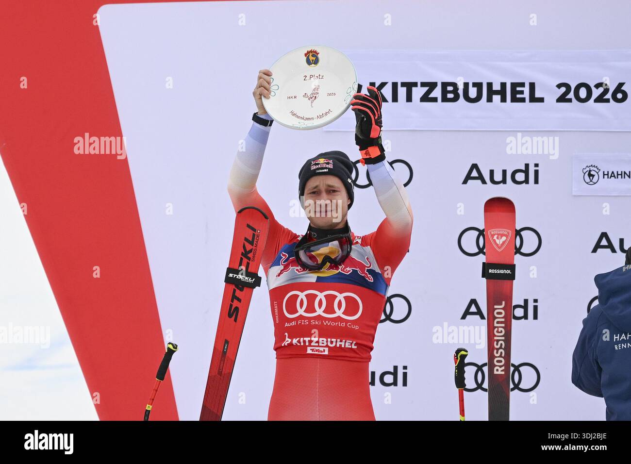 KITZBUEHEL, AUSTRIA - JANUARY 24: second place Marco Odermatt of ...