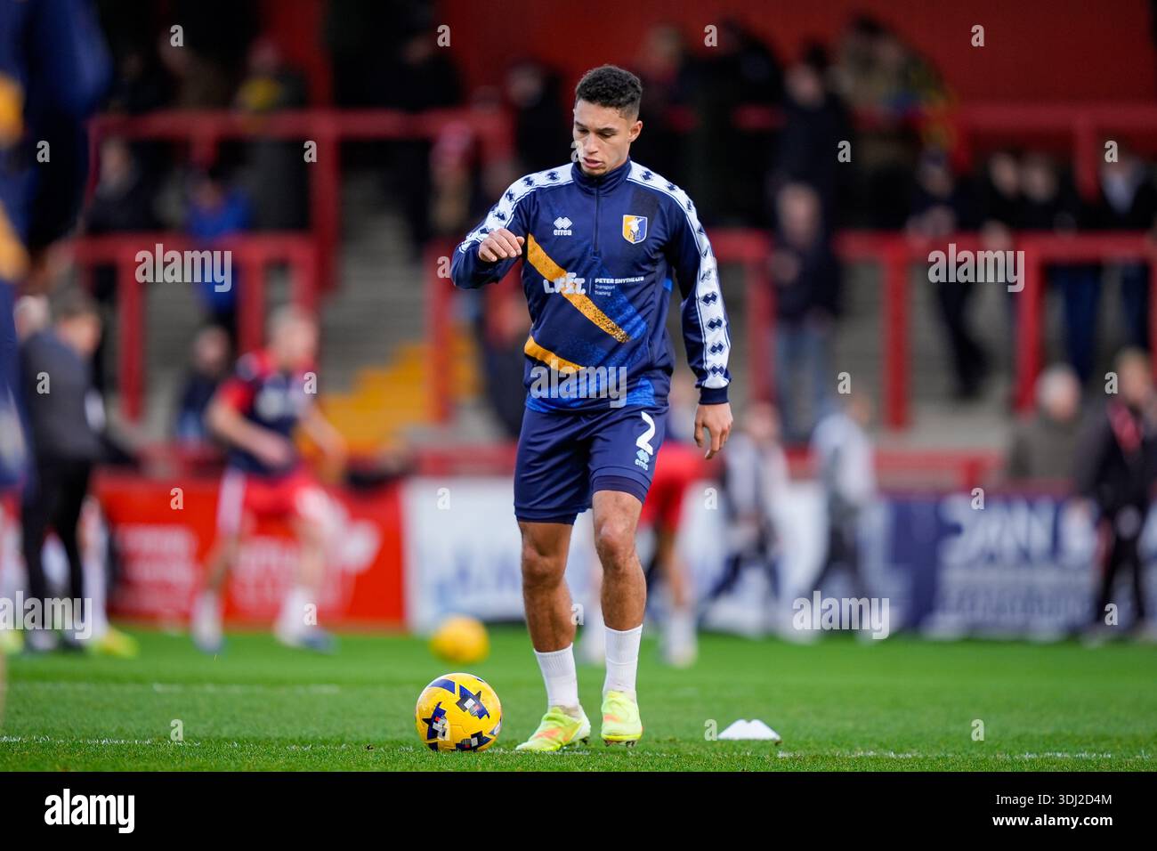 Kyle Knoyle of Mansfield Town in the pregame warmup session during the ...