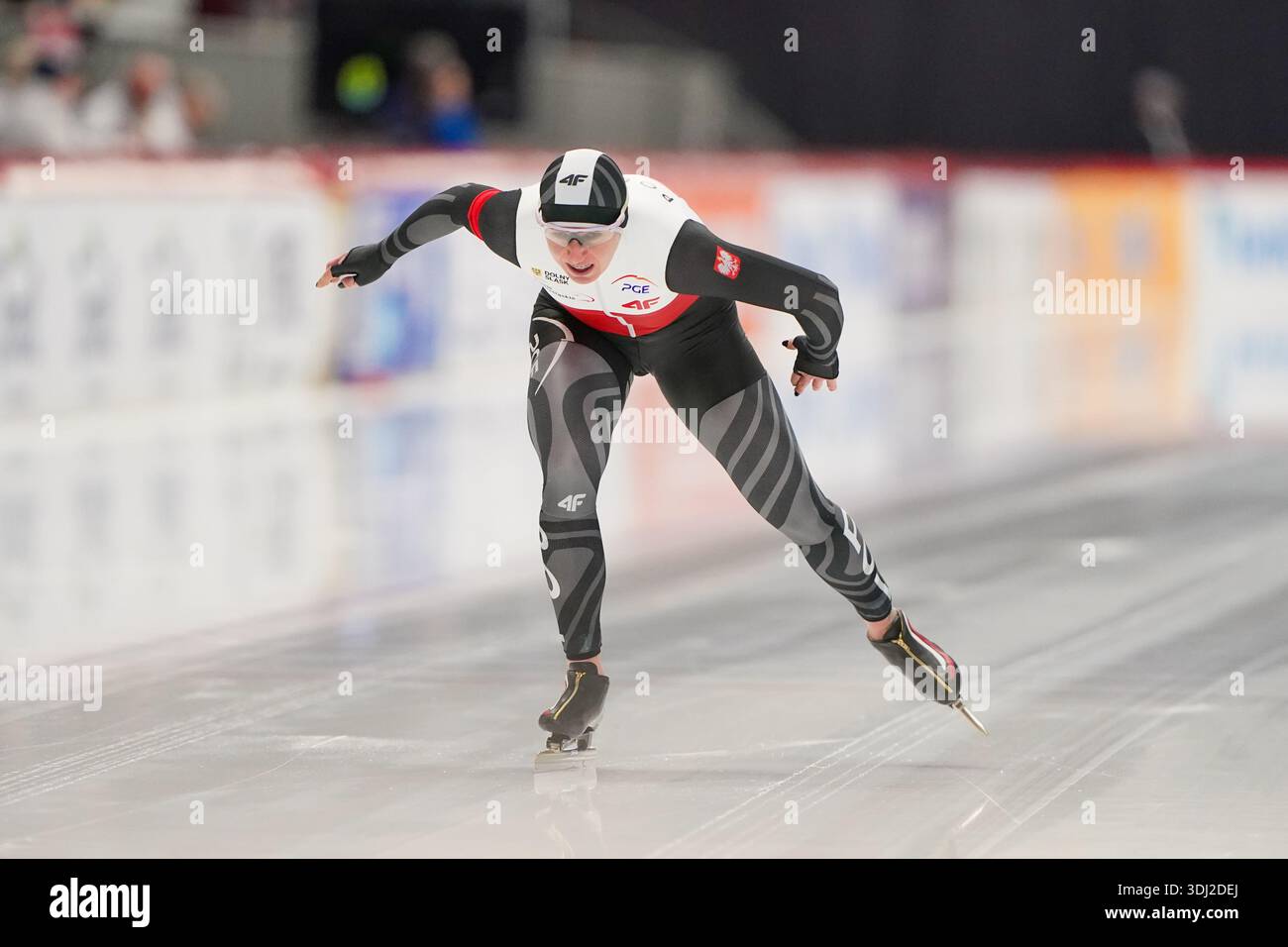 INZELL, GERMANY - JANUARY 24: Natalia Czerwonka of Poland during the ...