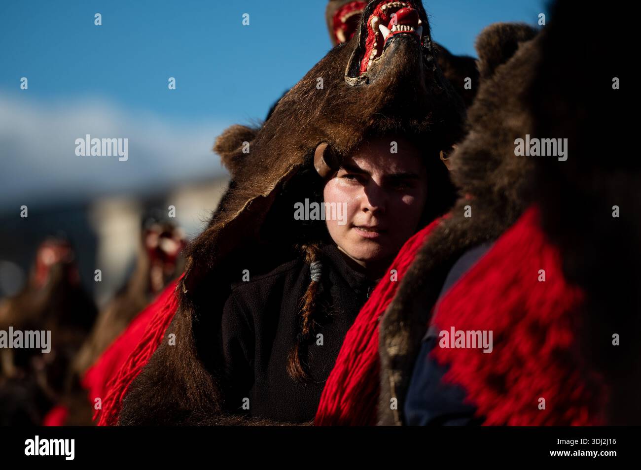 Traditional Bear Dance festival in Comanesti, Romania, where ...