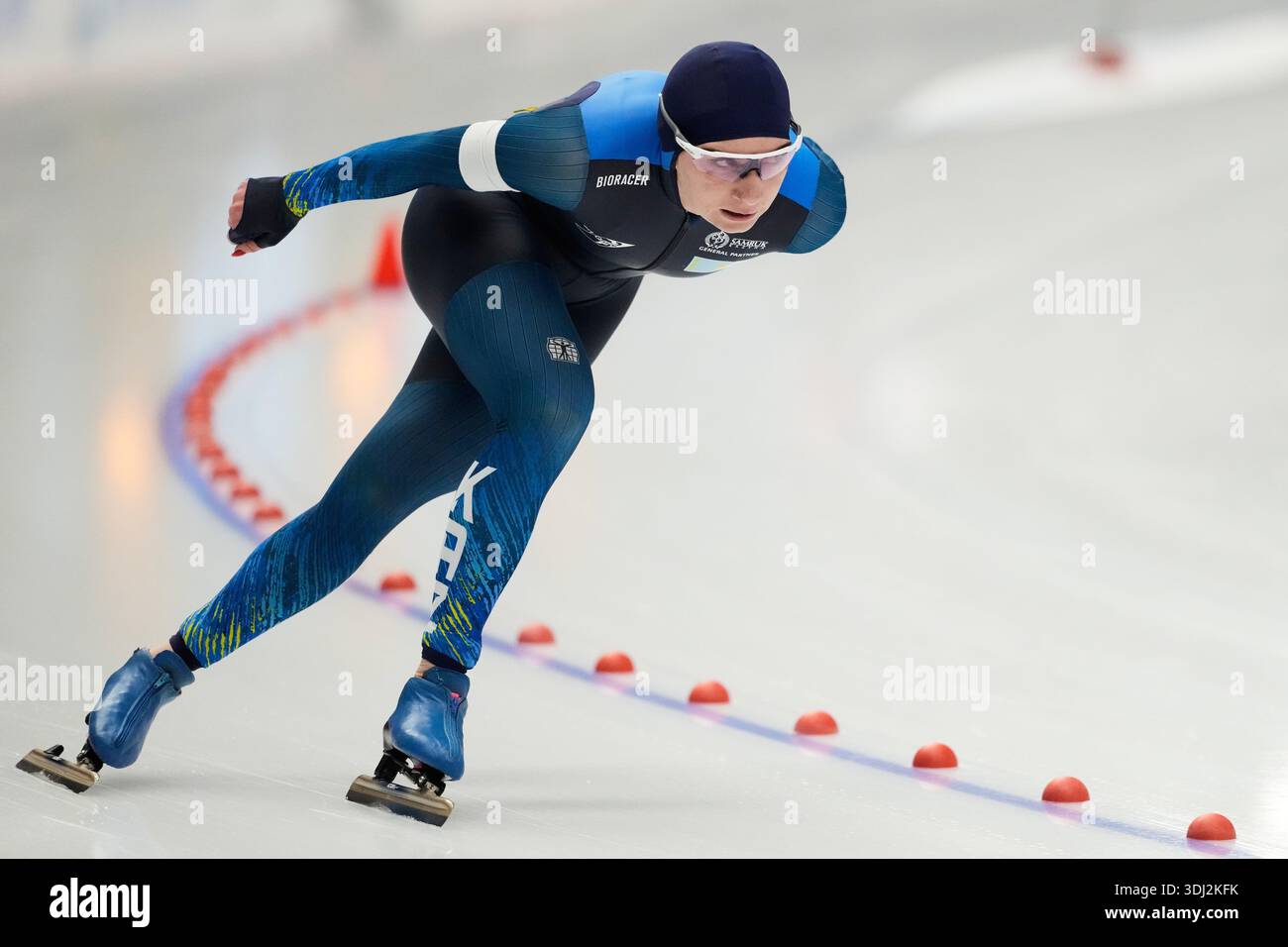 Nadezhda Morozova of Kazakhstan competes during the women's 3000 meters ...
