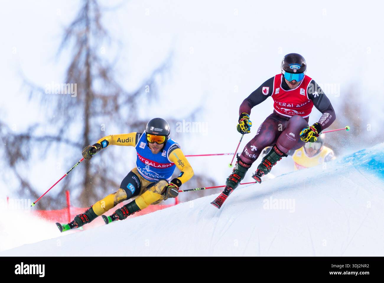 Tim Hronek of Germany, left, and Reece Howden of Canada in action ...