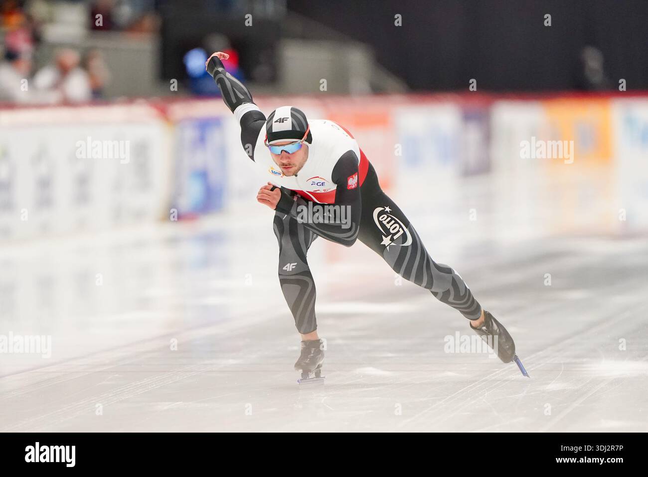 INZELL, GERMANY - JANUARY 24: Piotr Michalski of Poland during the ISU ...