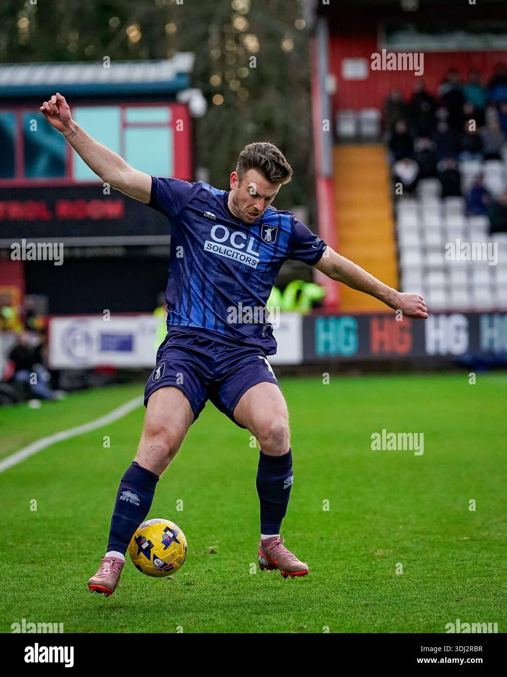 Rhys Oates of Mansfield Town controls the ball during the Sky Bet ...