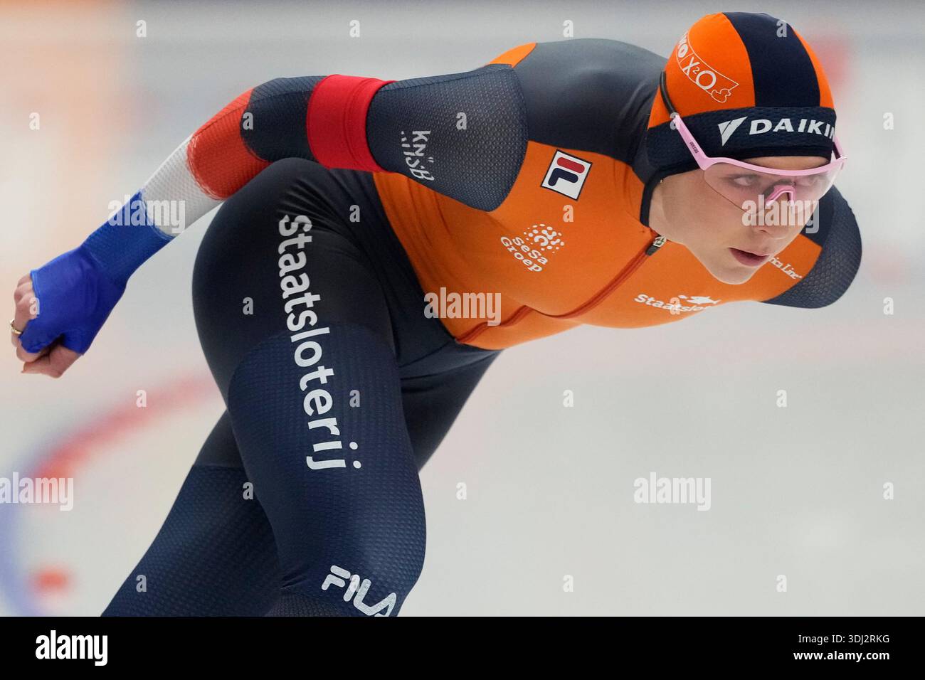 Joy Beune of Netherlands competes during the women's 3000 meters at the ...