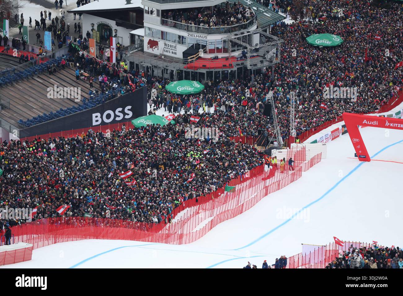 KITZBUEHEL, AUSTRIA - JANUARY 24: fans during the Audi FIS Ski World ...