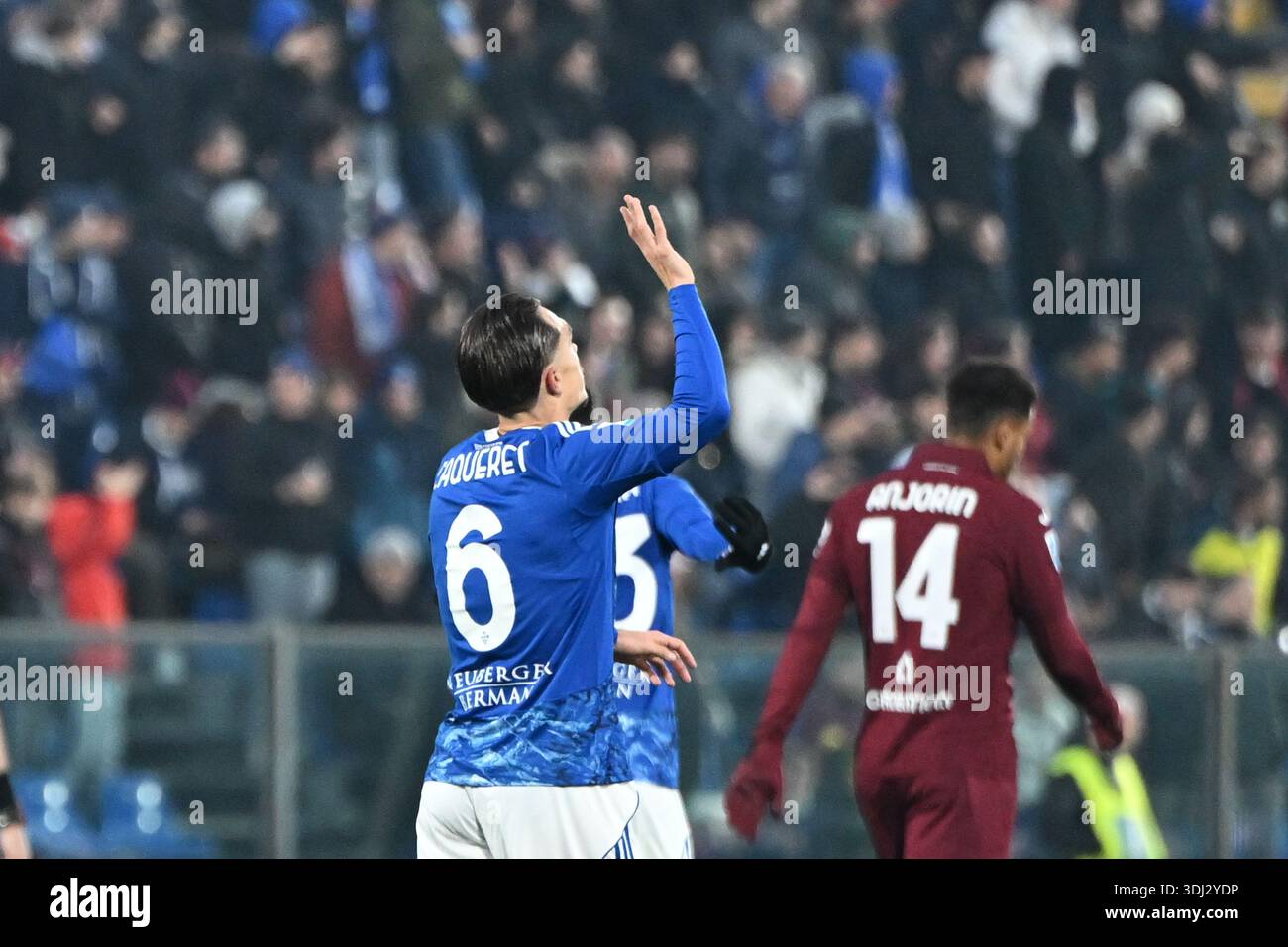 Maxence Caqueret of Calcio Como celebrating after a goal during the ...
