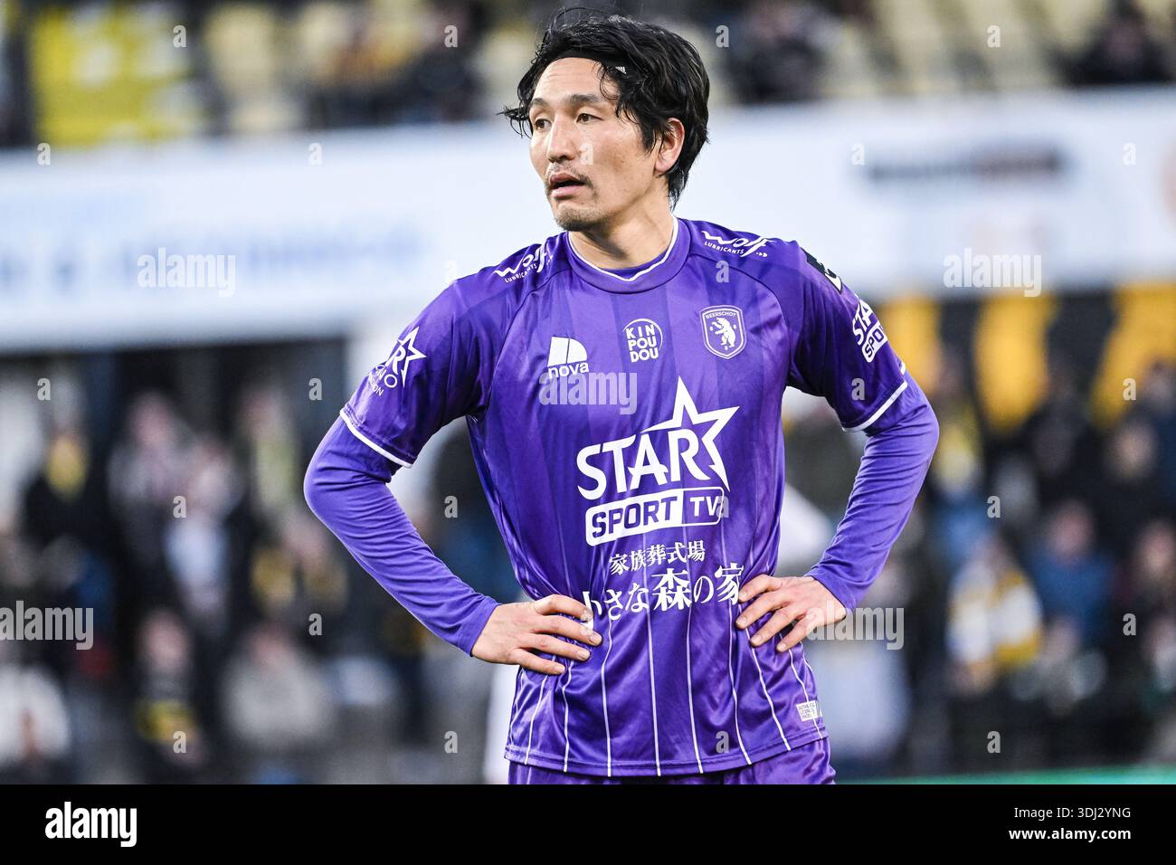 Beerschot's Genki Haraguchi pictured during a soccer game between KSC ...