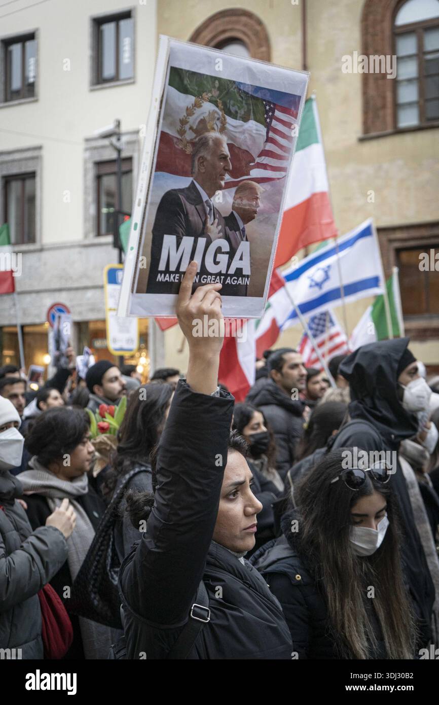 MILAN - Demonstration in support of the Iranian people from Porta ...