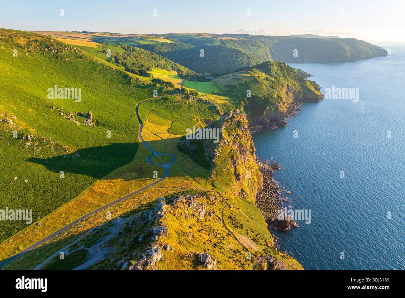 The Valley of Rock, Wringcliff Bay, Exmoor National Park, Lynton, Devon ...