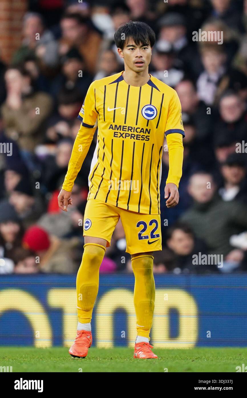 Kaoru Mitoma of Brighton & Hove Albion during the Fulham v Brighton ...