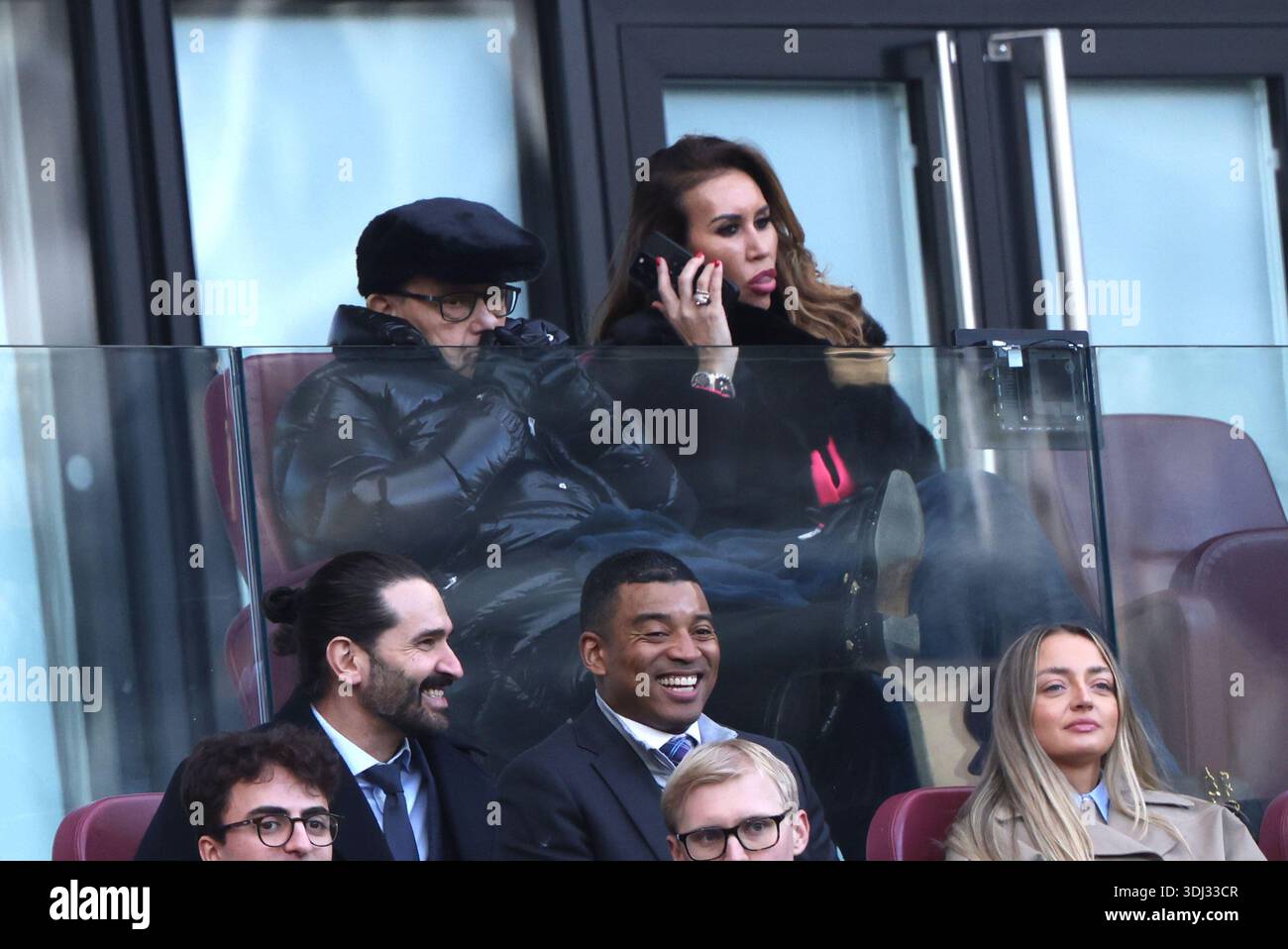 West Ham Chairman David Sullivan with partner Ampika Pickston at the ...