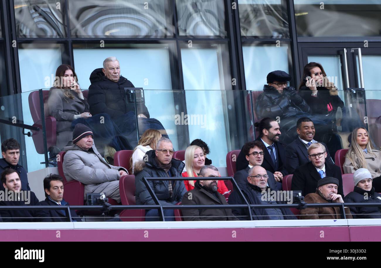 West Ham vice-chairman Karren Brady, left, and Chairman David Sullivan ...