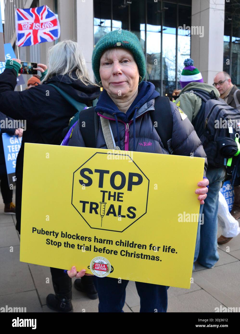 Manchester, UK, 24th January, 2026. A protest of about a hundred people ...