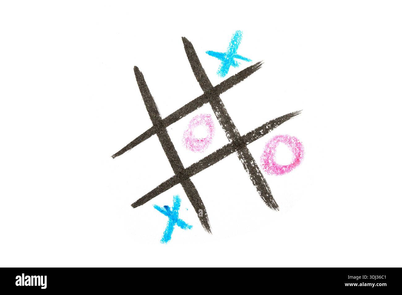Tic Tac Toe Noughts and Crosses Childrens Board Game on White ...