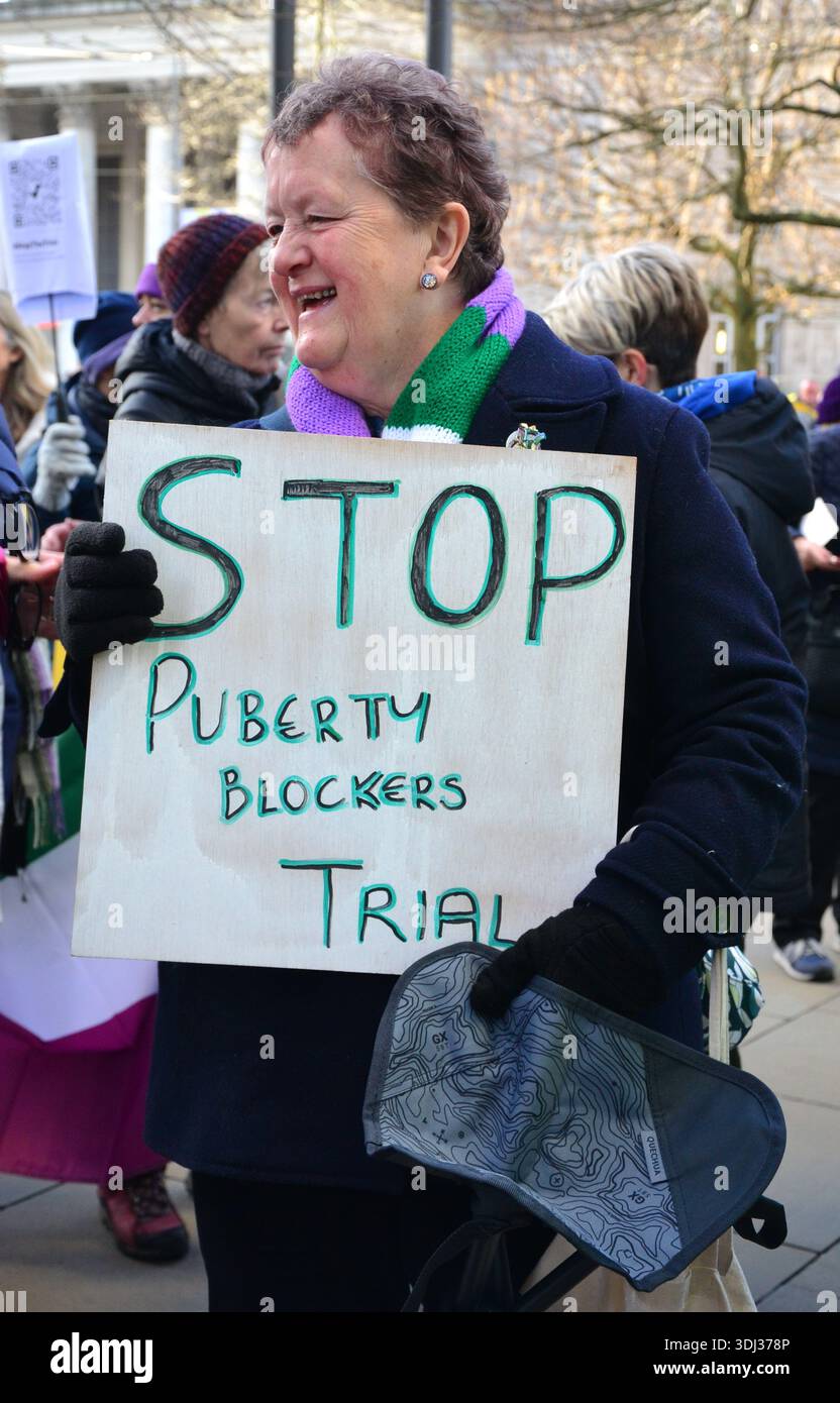 Manchester, UK, 24th January, 2026. A protest of about a hundred people ...