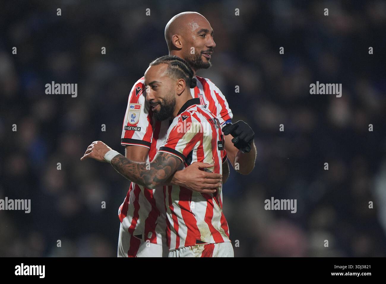 Stoke City's Sorba Thomas (right) and Steven Nzonzi at full time during ...
