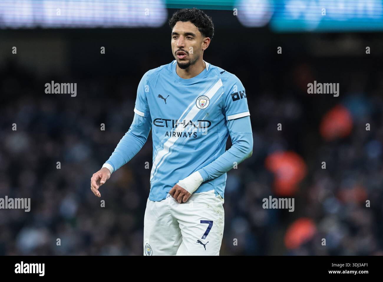 Omar Marmoush of Manchester City during the Premier League match ...