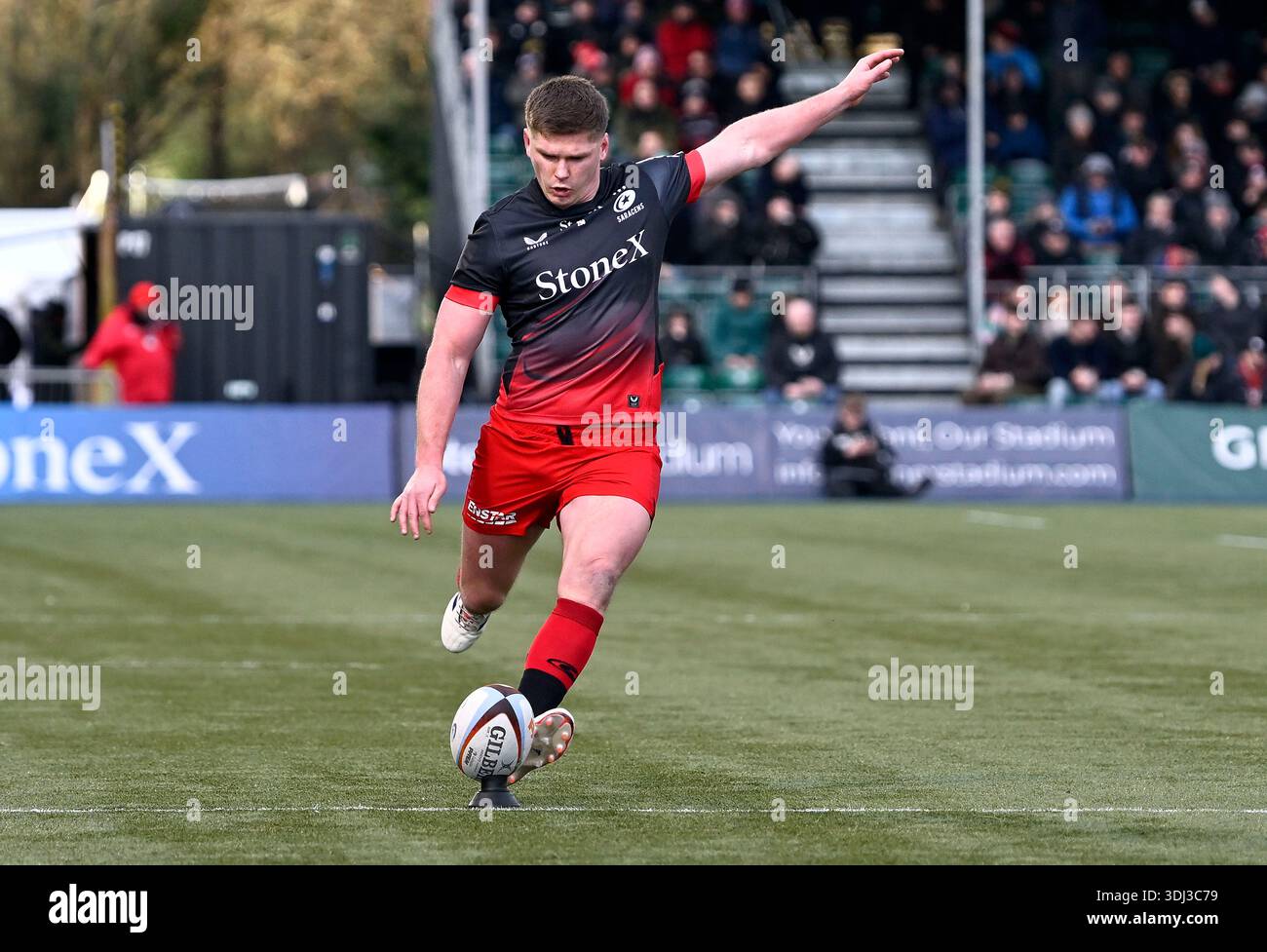 Barnet. United Kingdom. 24 January 2026. Gallagher Prem Rugby. Saracens ...