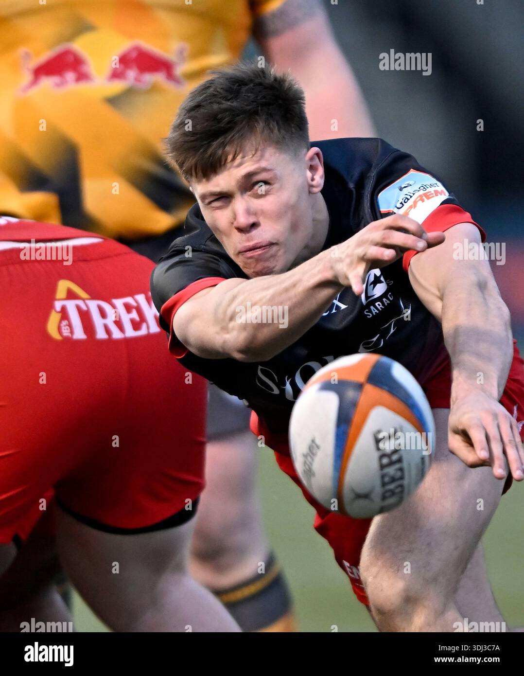Barnet. United Kingdom. 24 January 2026. Gallagher Prem Rugby. Saracens ...