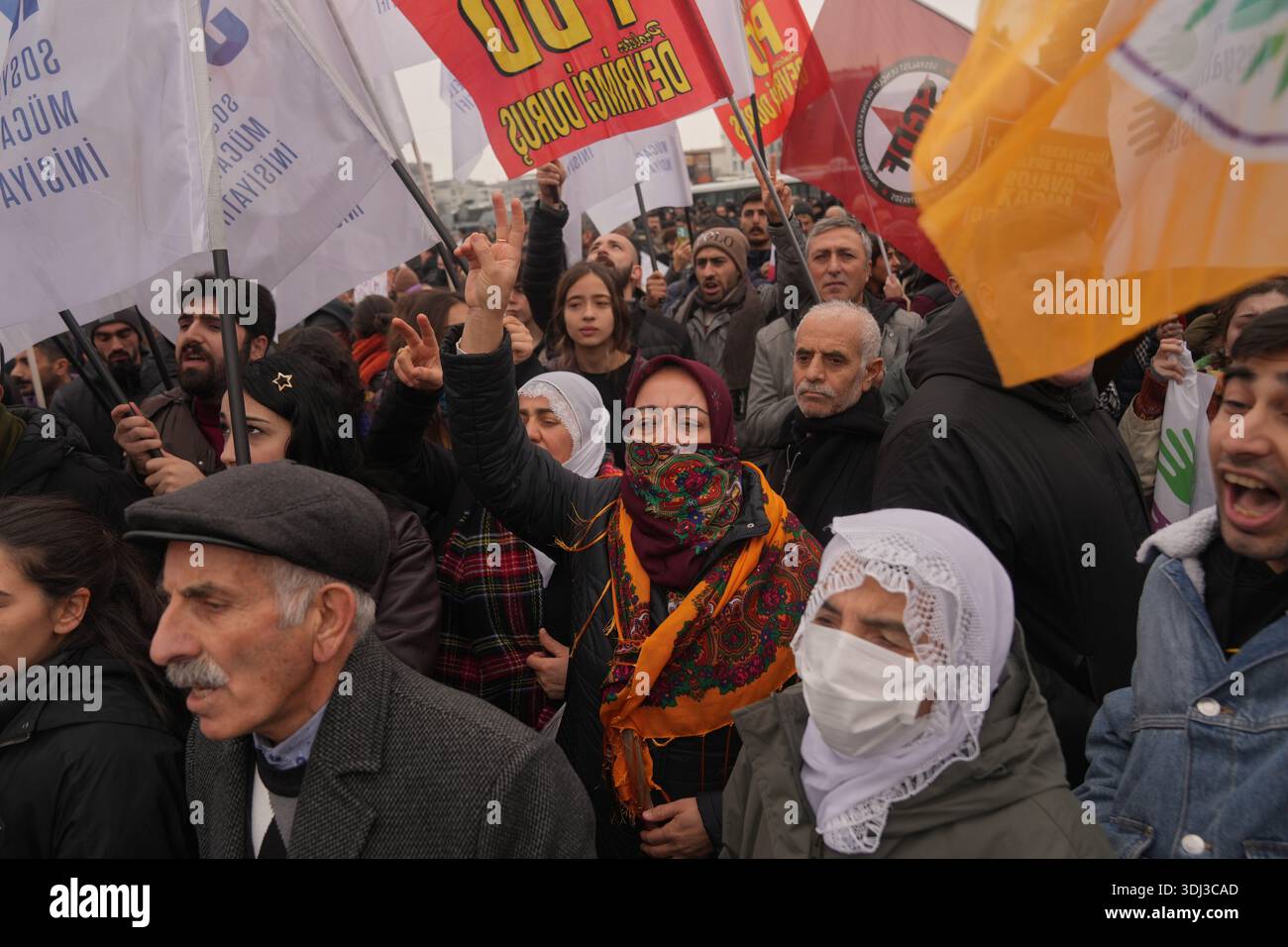 Supporters of Pro-Kurdish Peoples' Equality and Democracy Party, known ...