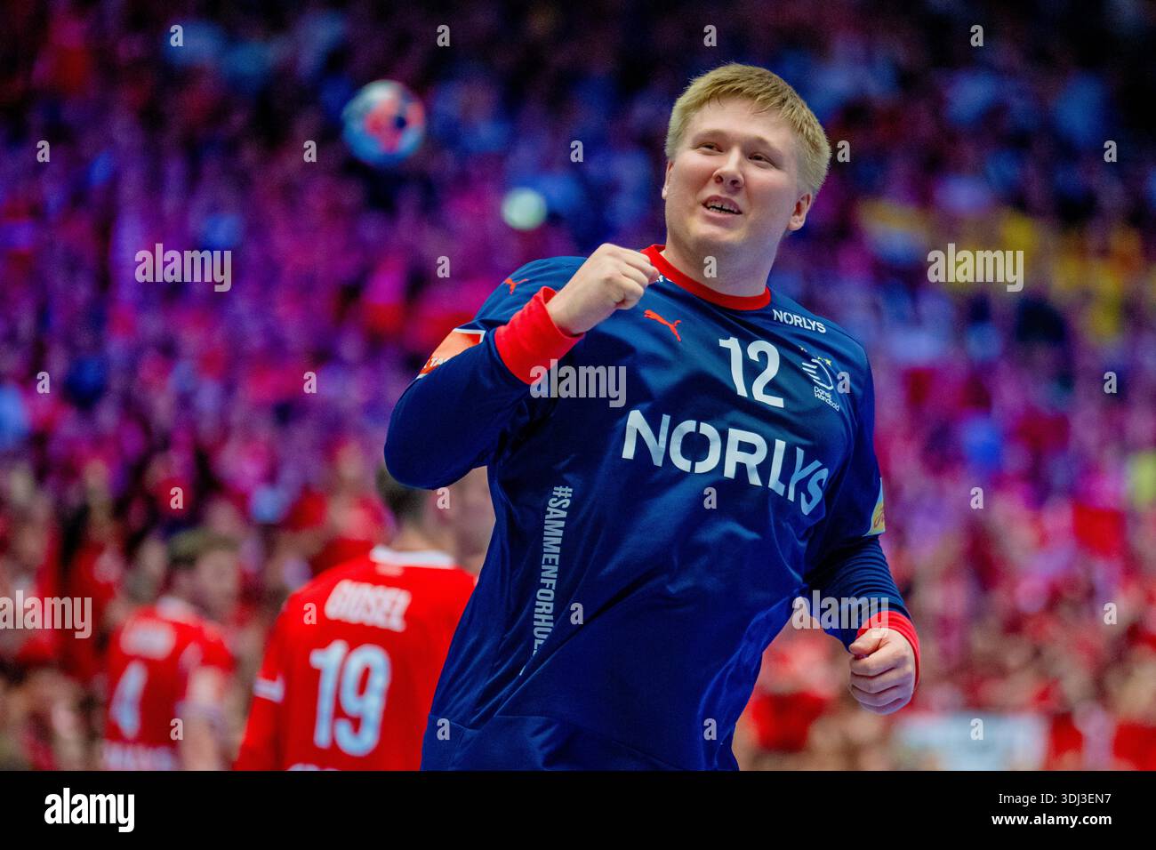 Herning, Denmark 20260124. Denmark's goalkeeper Emil Nielsen during the ...
