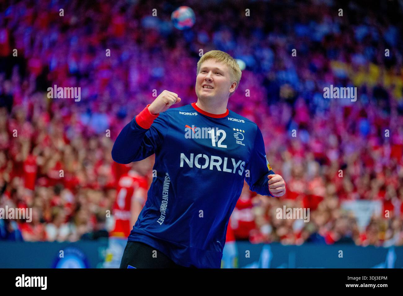 Herning, Denmark 20260124. Denmark's goalkeeper Emil Nielsen during the ...