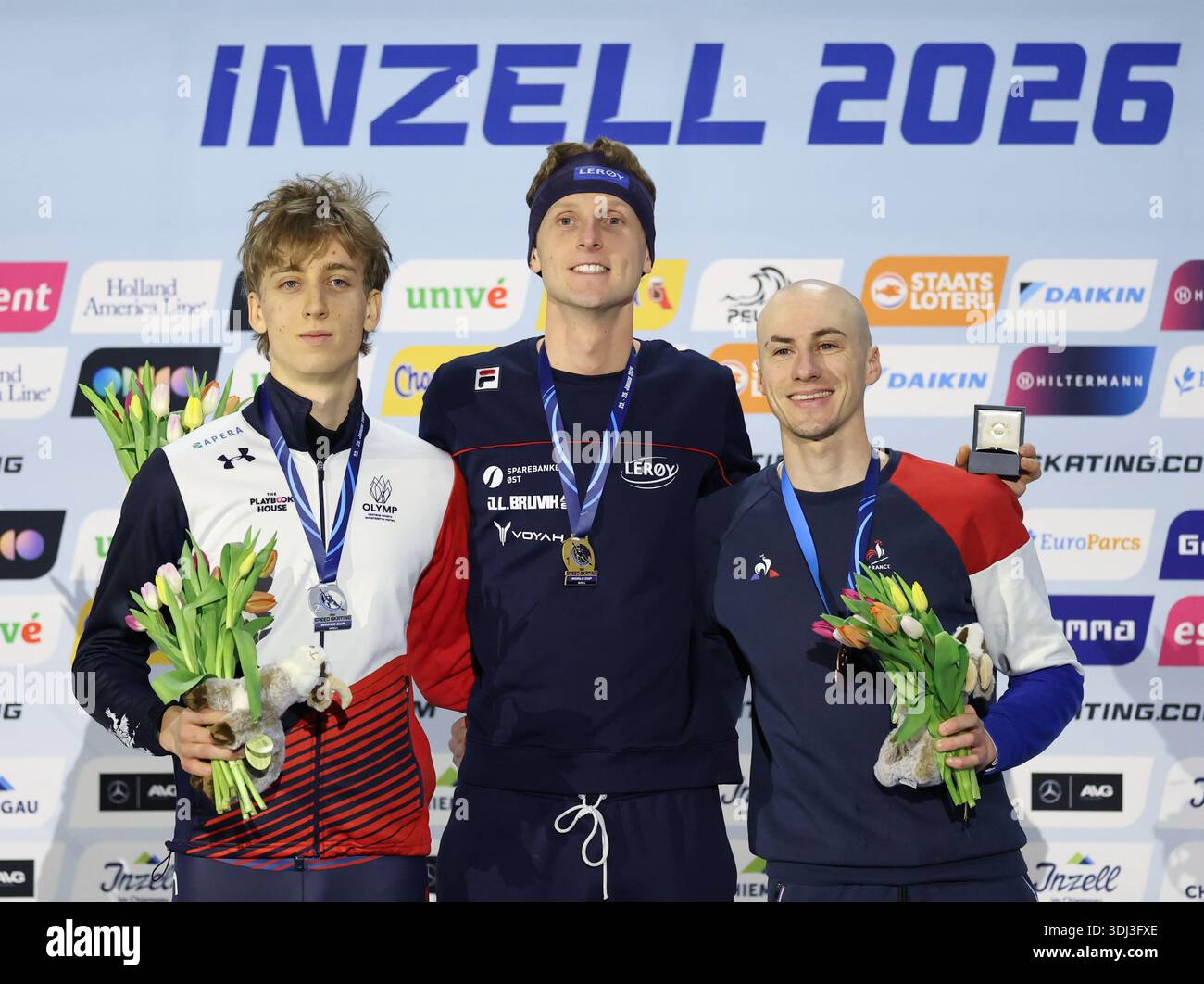 (L-R) Metoděj JÍLEK of the Czech Republic, silver; Sander EITREM of ...