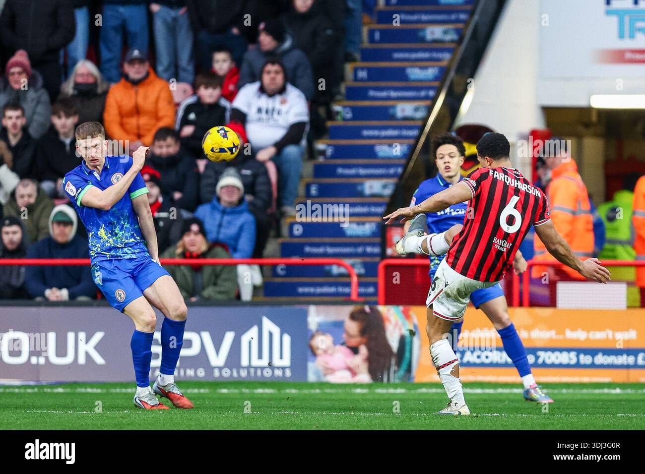 6, Priestley Farquharson of Walsall FC attempts a shot during the Sky ...