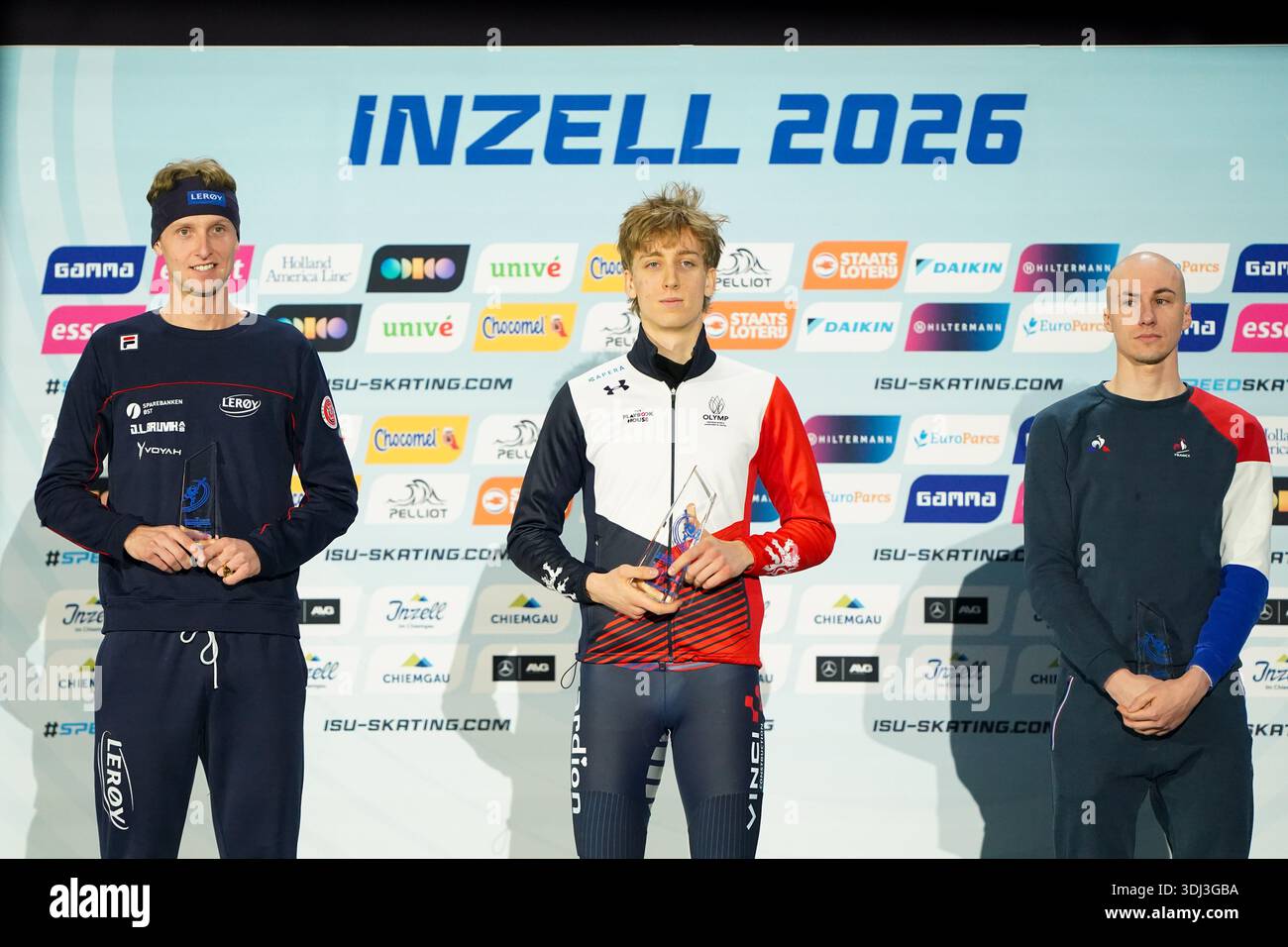 INZELL, GERMANY - JANUARY 24: Metodej Jilek of Czechia, Sander Eitrem ...
