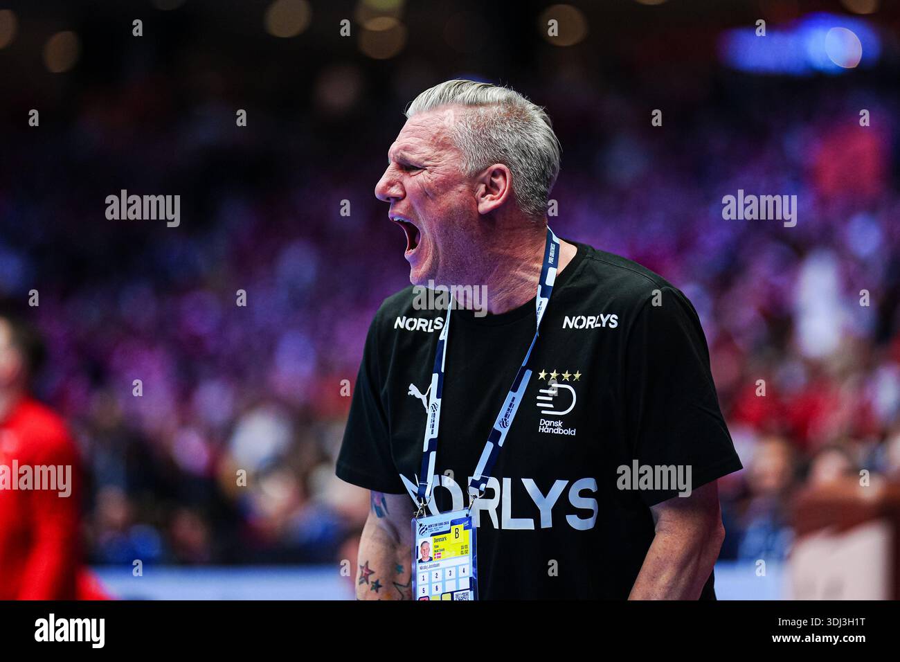 Nikolaj Jacobsen (Daenemark, Trainer) wuetend DEN, Spanien vs ...