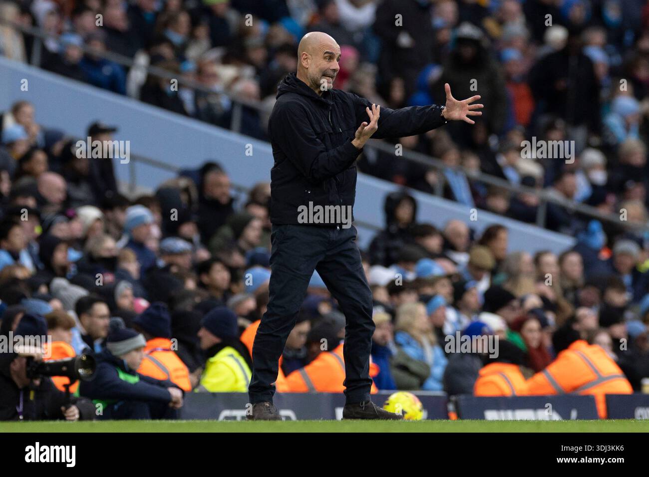 Manchester City F.C. manager Pep Guardiola during the Premier League ...
