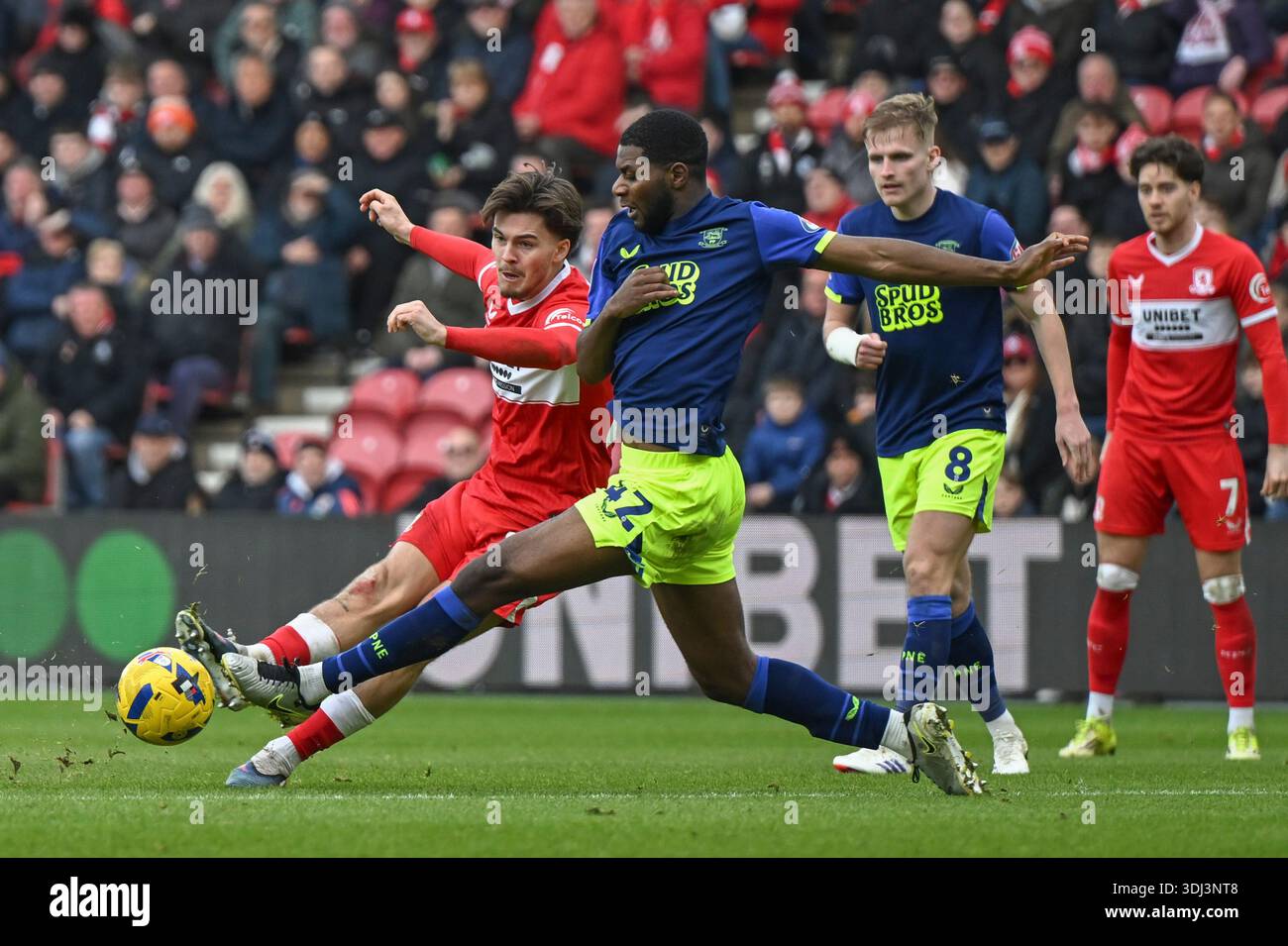 Leo Castledine of Middlesbrough shoots on goal during the Sky Bet ...