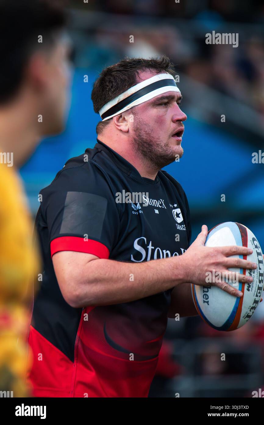London, UK, 24th January 2026 Saracens hooker Jamie George in action ...