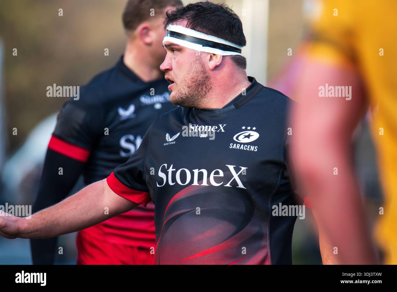 London, UK, 24th January 2026 Saracens hooker Jamie George in action ...