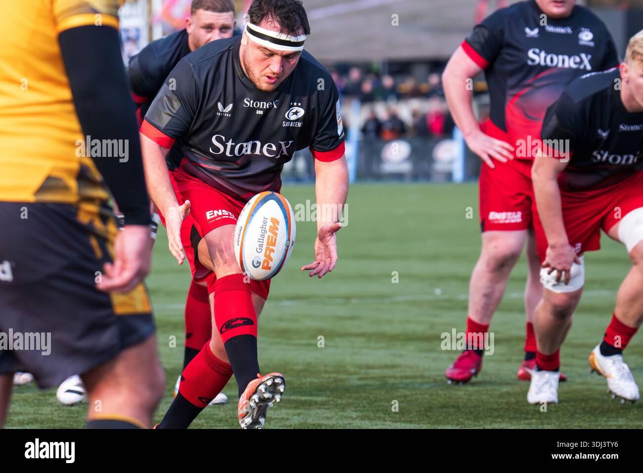 London, UK, 24th January 2026 Saracens hooker Jamie George in action ...