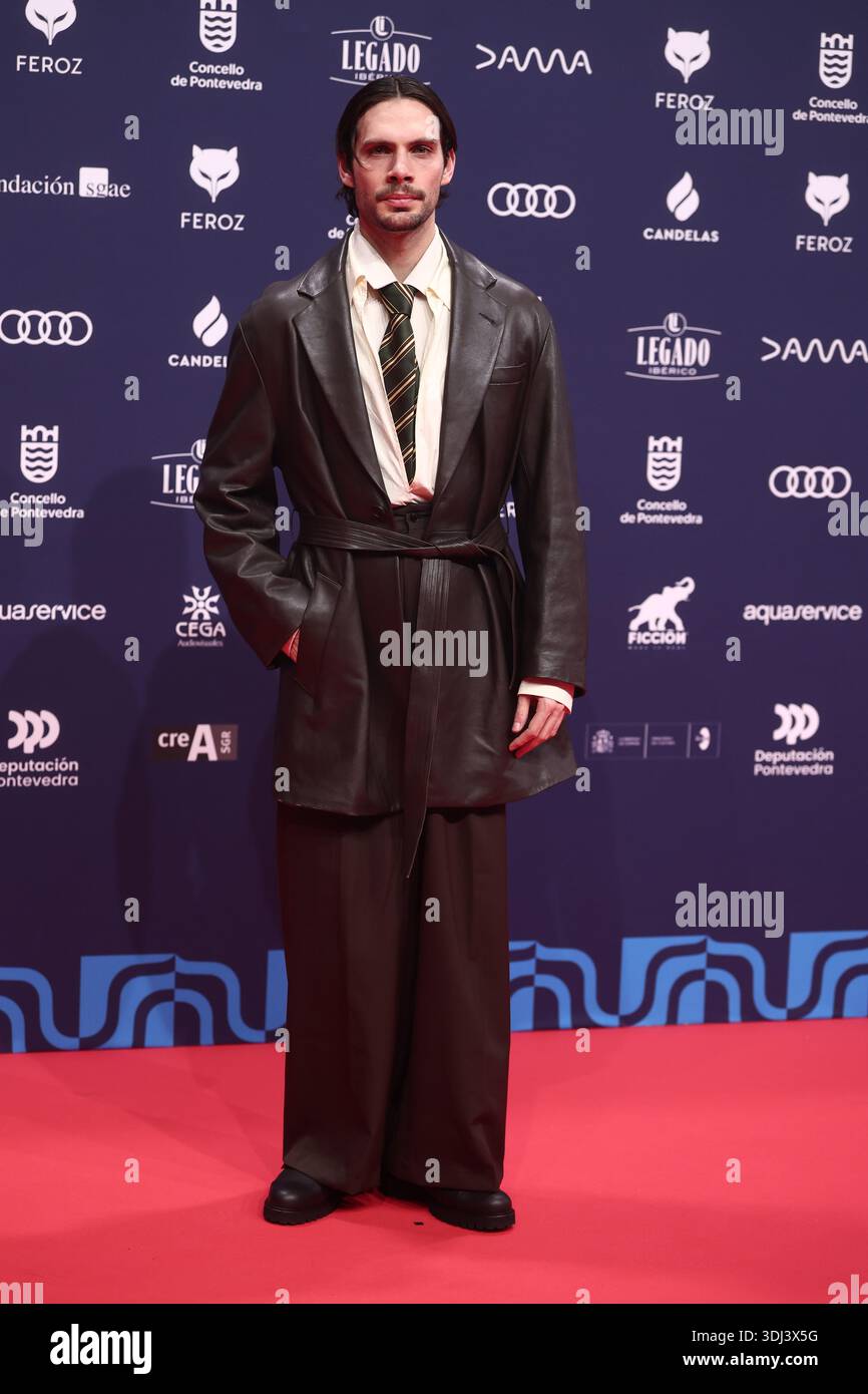 Actor Pol Hermoso poses on the red carpet of the Feroz Awards 2026, at ...