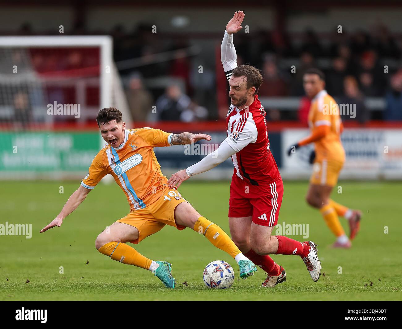 BRACKLEY, ENGLAND - JANUARY 24: Shane Byrne of Brackley Town fouls ...