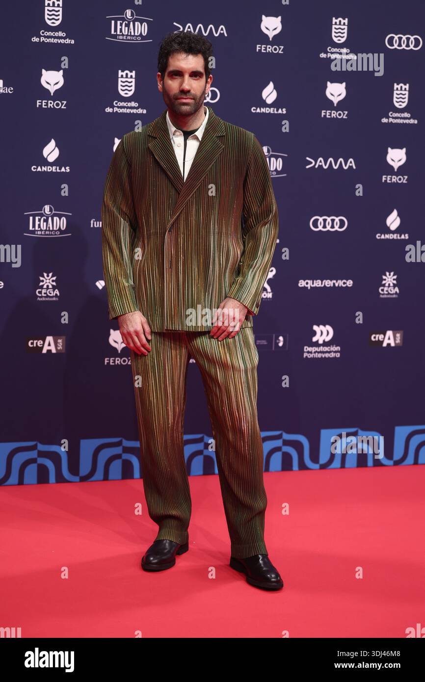 Actor Tamar Novas poses on the red carpet of the Feroz Awards 2026, at ...