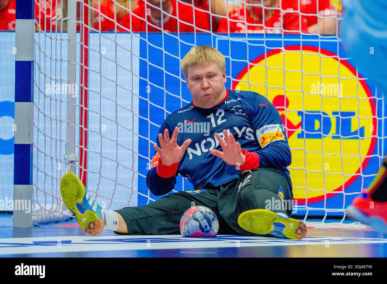 Herning, Denmark 20260124. Denmark's goalkeeper Emil Nielsen during the ...