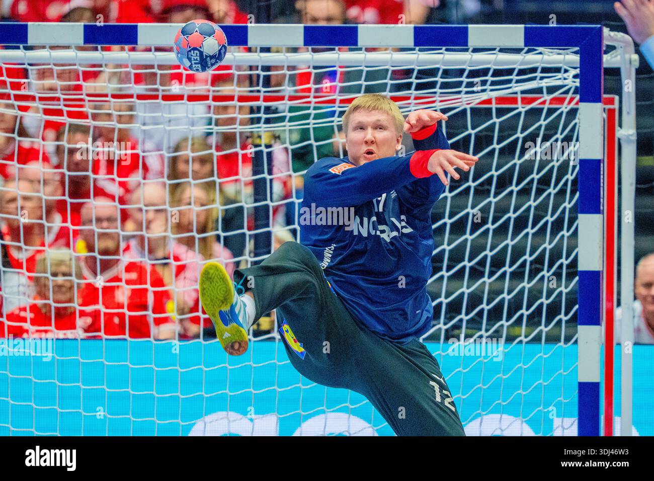Herning, Denmark 20260124. Denmark's goalkeeper Emil Nielsen during the ...