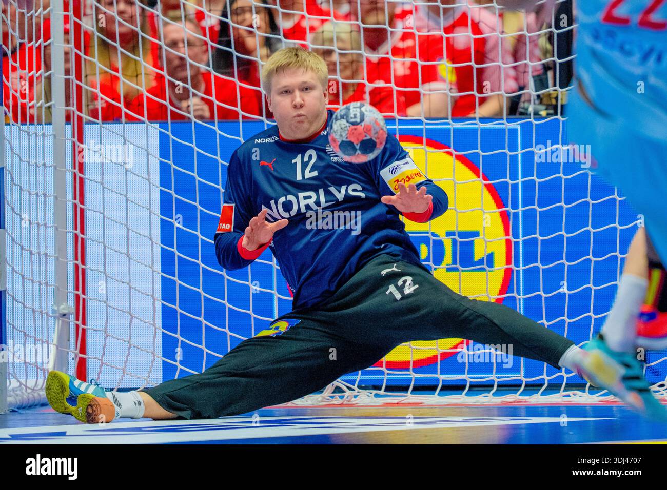 Herning, Denmark 20260124. Denmark's goalkeeper Emil Nielsen during the ...