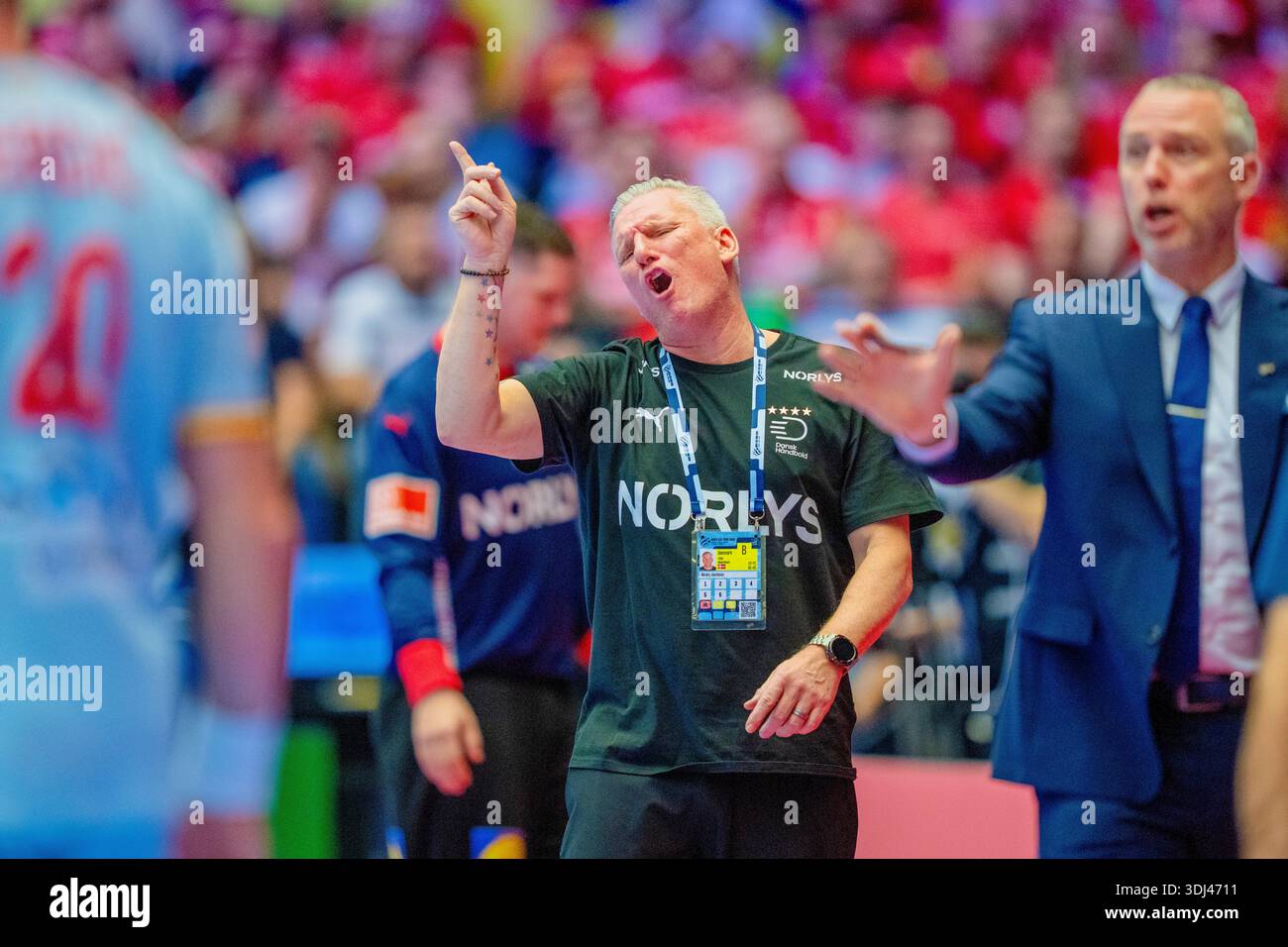Herning, Denmark 20260124. Denmark's coach Nikolaj Jacobsen during the ...