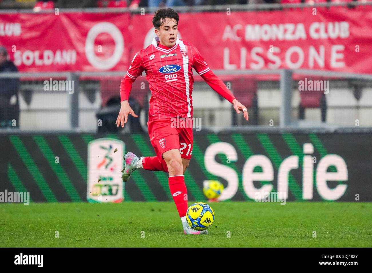 Monza, Italy. 24/01/26. Leonardo Colombo, during AC Monza against ...