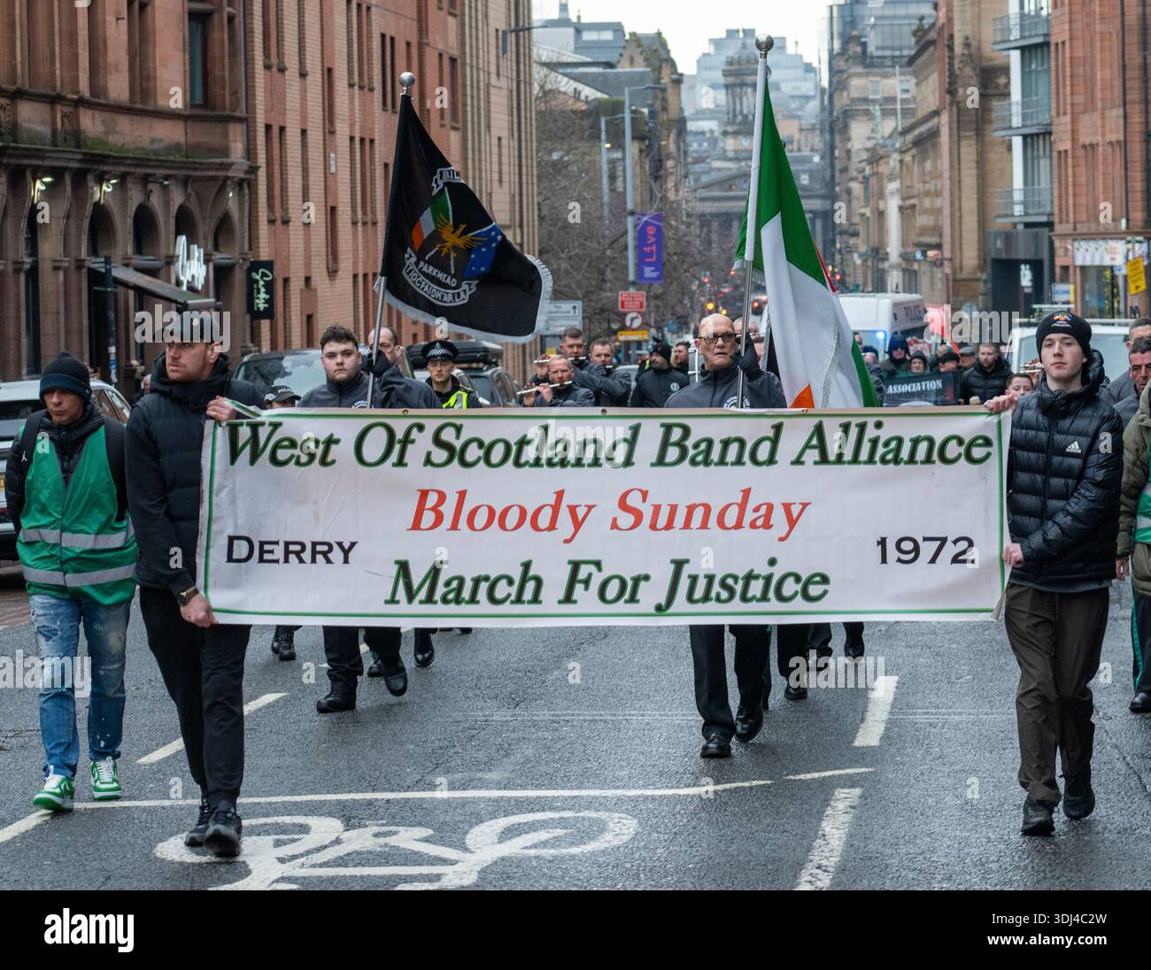 Glasgow Scotland, UK. 24th January 2026. Republican march to remember ...