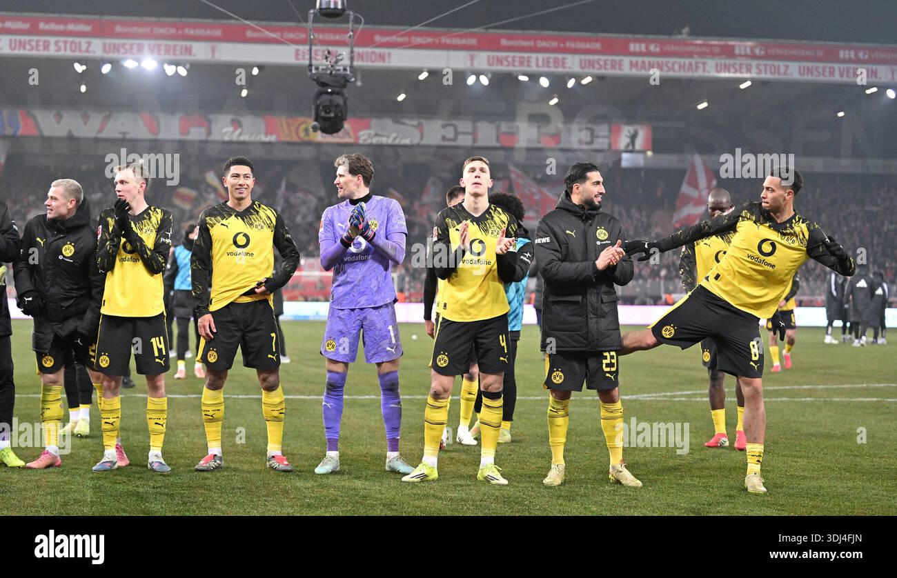 Final celebration from the left: Julian Ryerson, Maximilian Beier, Jobe ...