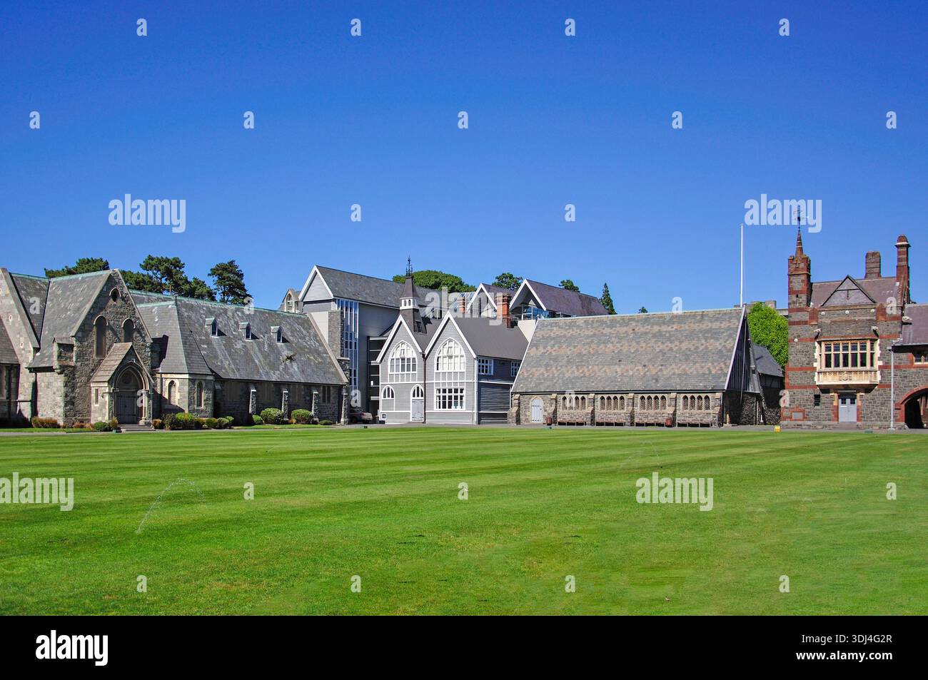 Historic buildings around Quadrangle, Christ's College, Rolleston Ave ...