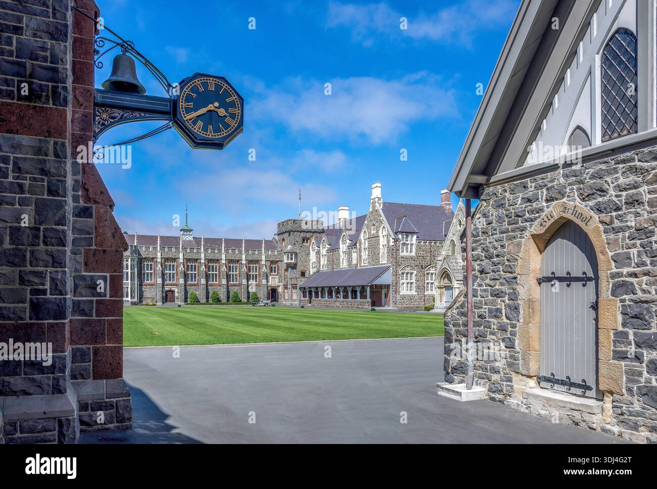 Historic buildings around Quadrangle, Christ's College, Rolleston Ave ...
