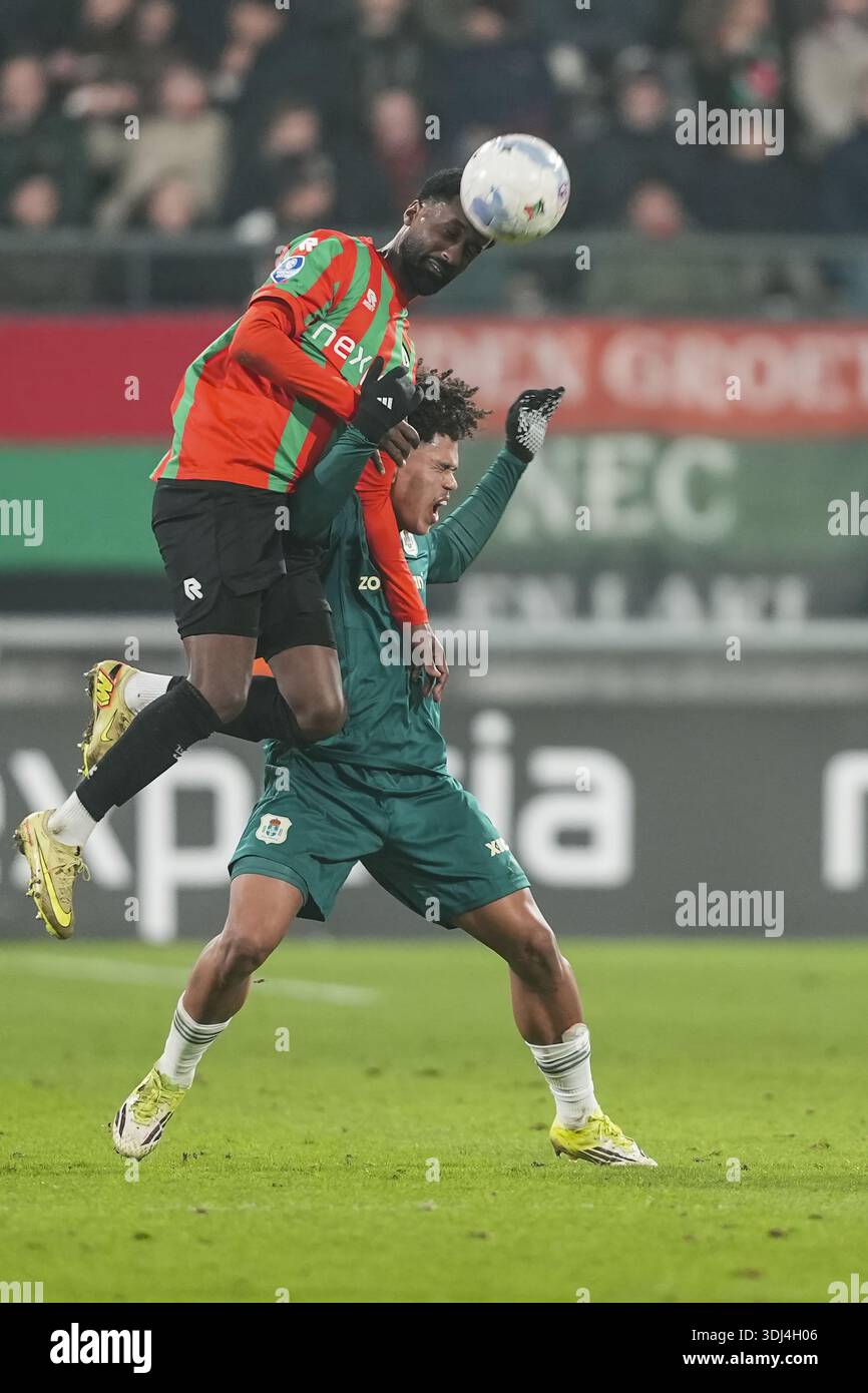 NIJMEGEN - Eli Dasa and Shola Shoretire during the Dutch Eredivisie ...